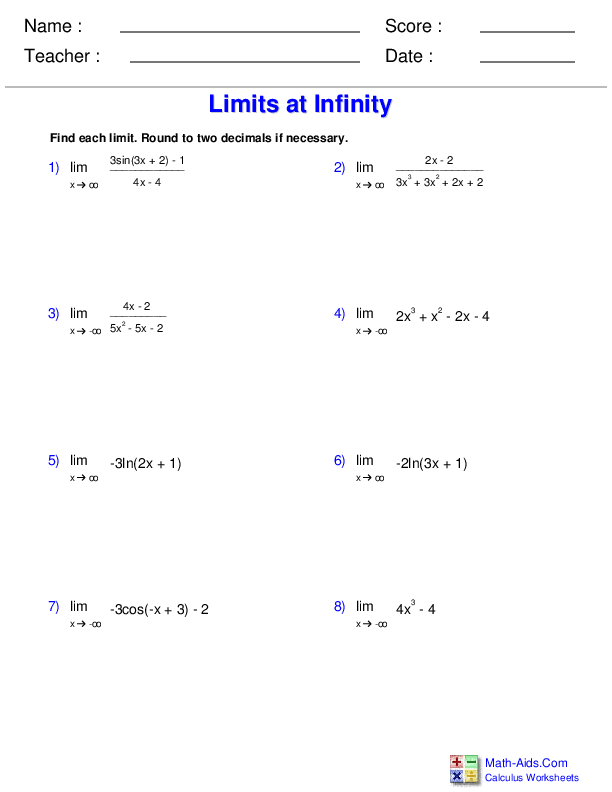 Limits And Continuity Worksheet With Answers Promotiontablecovers