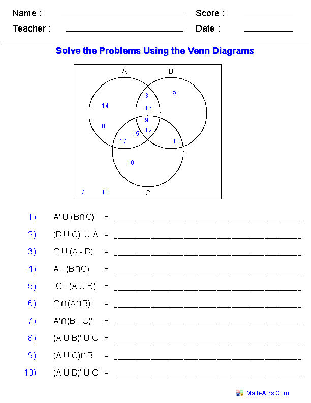 Venn Diagram Worksheets Dynamically Created Venn Diagram Worksheets Venn Diagram Worksheets Dynamically Created Venn Diagram Worksheets
