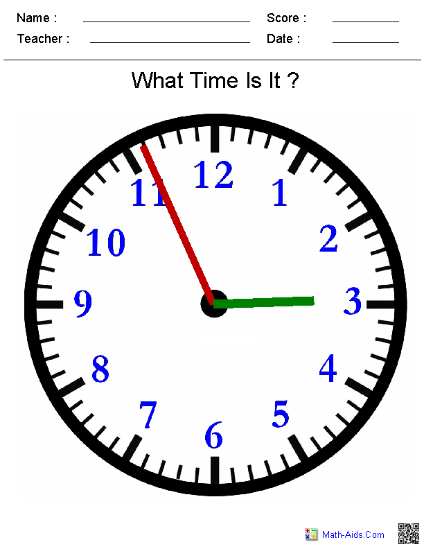 Time Worksheets Time Worksheets For Learning To Tell Time