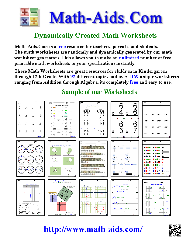 Math Aids Com About Us Page Create Math Worksheets Math Aids Com About Us Page Create Math Worksheets