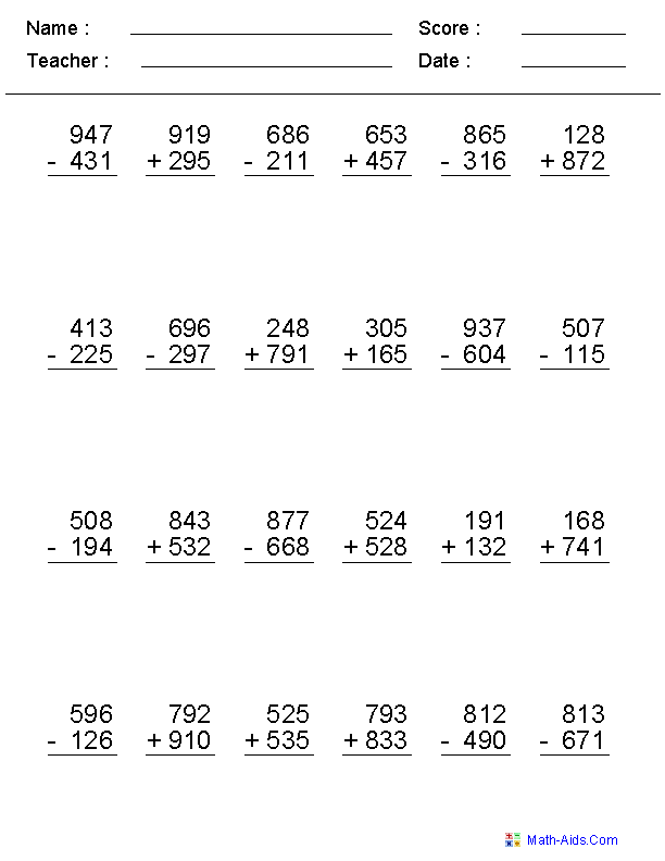 Mixed Problems Worksheets Mixed Problems Worksheets For Practice