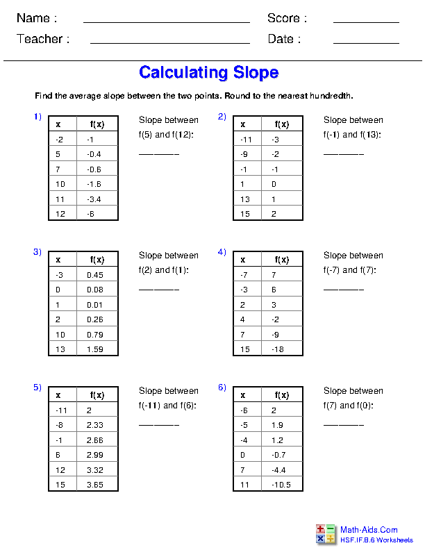Algebra 2 Worksheets General Functions Worksheets