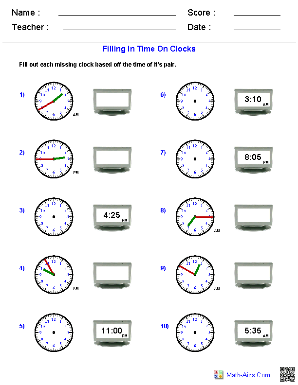Time Worksheets Time Worksheets For Learning To Tell Time Time Worksheets Time Worksheets For Learning To Tell Time