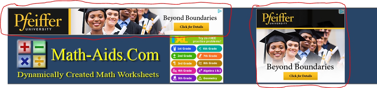 Math-Aids.Com | Ad Blocking Help